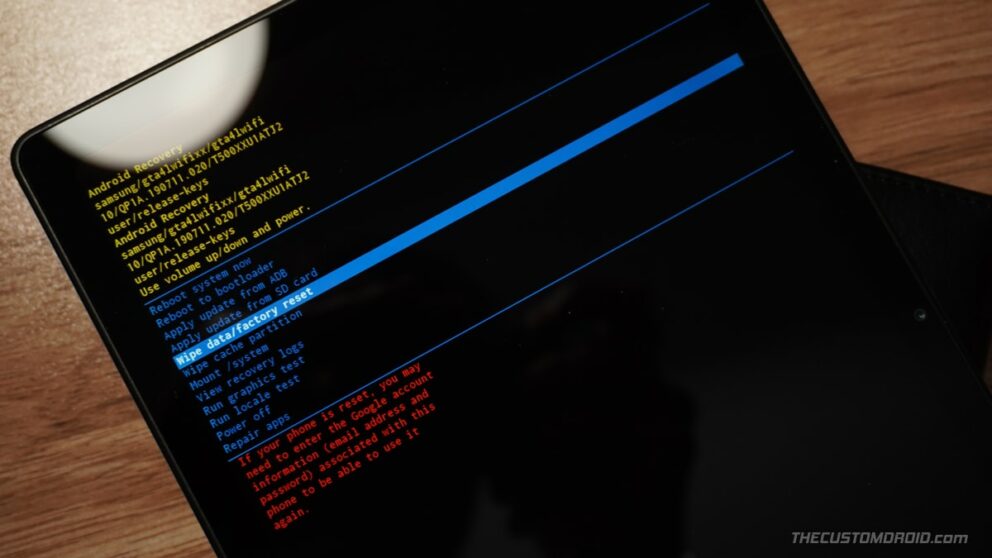 How to Perform a Factory Reset on Samsung Galaxy Tab A7 10.4 (2020)