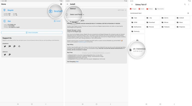Unlock Bootloader and Root Samsung Galaxy Tab A7 10.4 using Magisk