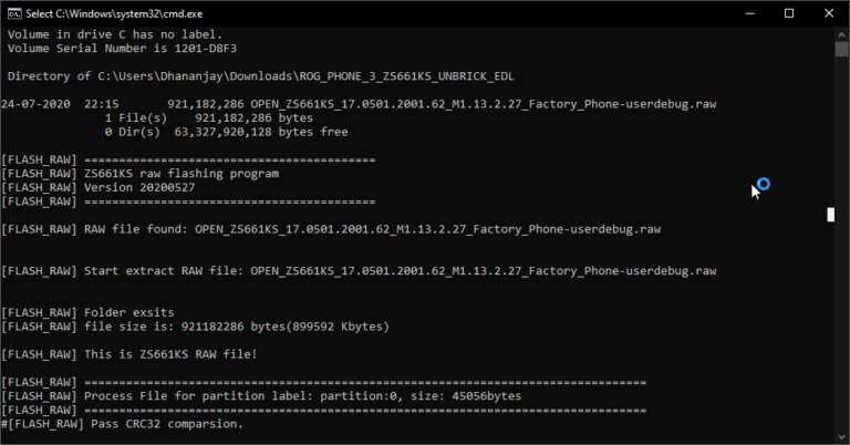 Unbrick Asus ROG Phone 3 from Hard-Brick using EDL and RAW Firmware